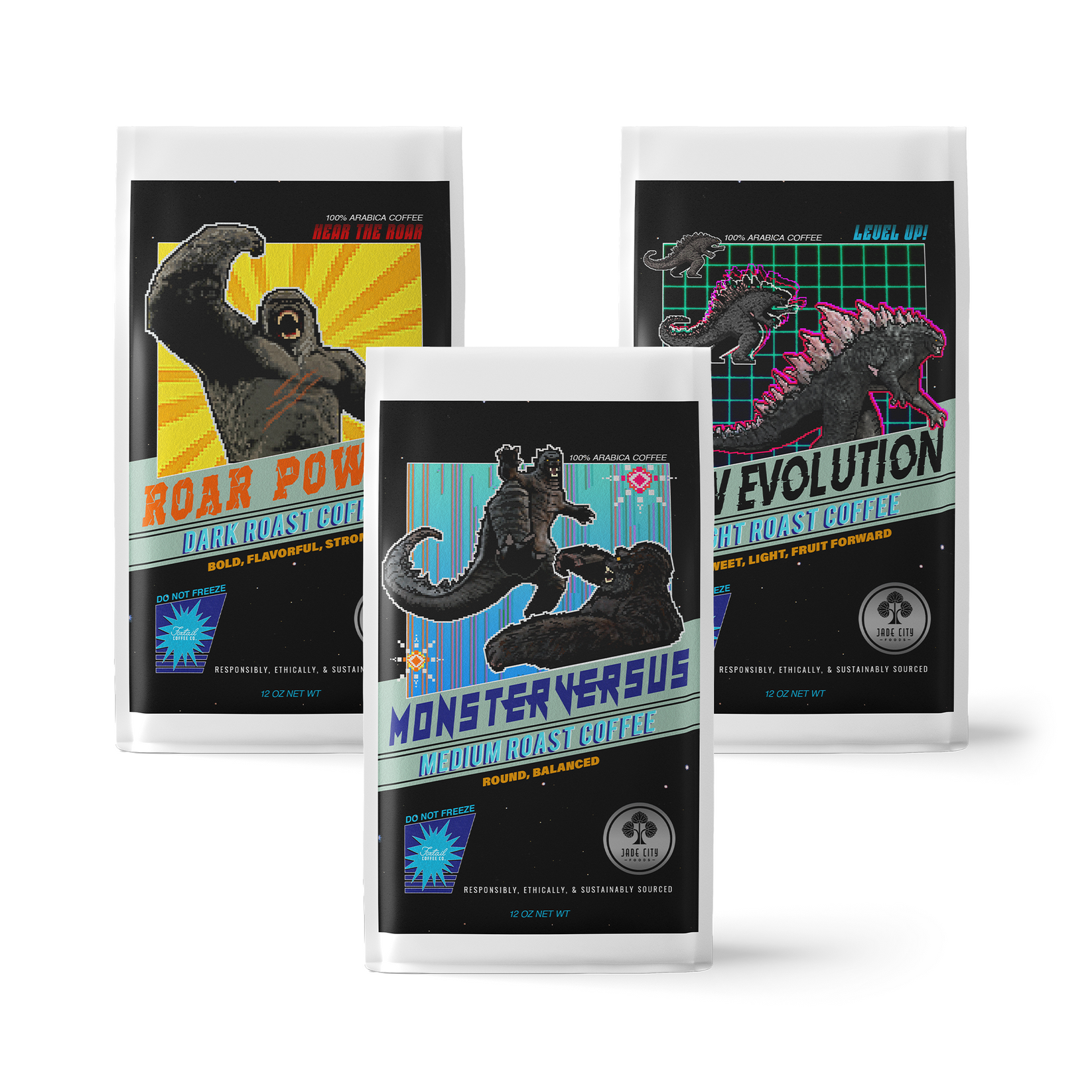 Godzilla x Kong Coffee 3-Pack – Jade City Foods