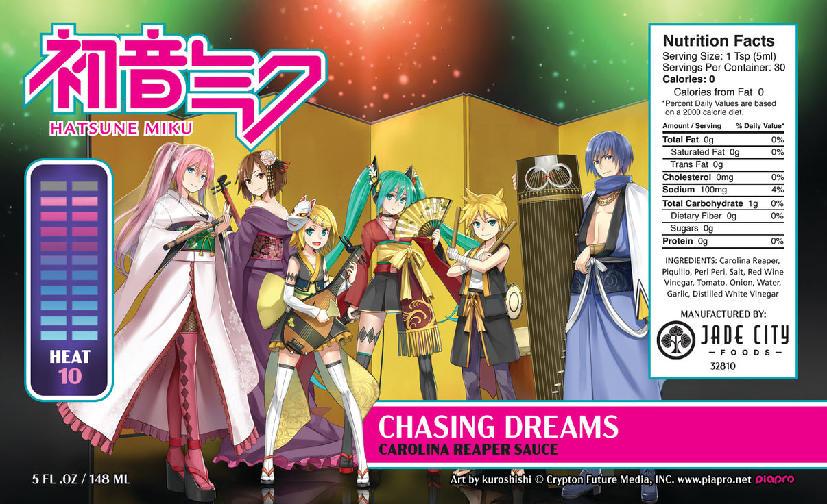 Hatsune Miku Chasing Dreams : Carolina Reaper Sauce – Jade City Foods