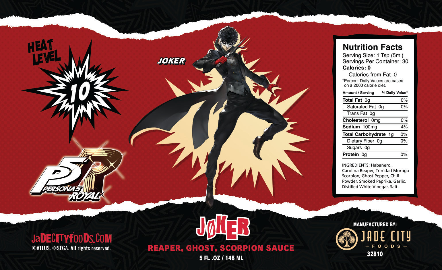 Persona 5 Joker : Reaper, Ghost, Scorpion Pepper Sauce – Jade City Foods