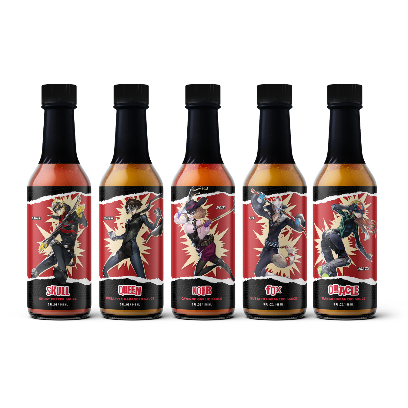 Persona 5 Royal : Hot Sauce 5-Pack Series 2 – Jade City Foods